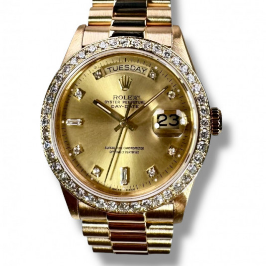 Rolex Day-Date 18038 36 mm Gold on President | Ermitage Jewelers