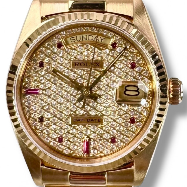 Rolex Day-Date 18038 36 mm Gold on President | Ermitage Jewelers