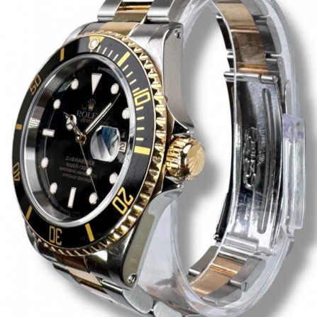 Black 40 mm Rolex Submariner 16613 Gold & Steel 2001 | Ermitage Jewelers