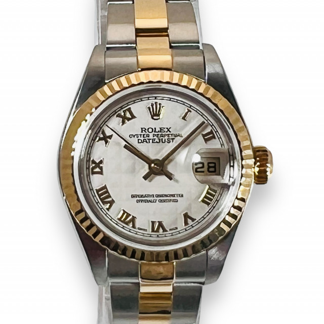 26 mm Rolex Datejust 79173 Gold & Steel on Jubilee with Ivory Pyramid ...