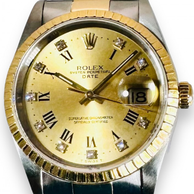 Pre-Owned Rolex Oyster Perpetual Date 15223 Gold & Steel | Ermitage ...