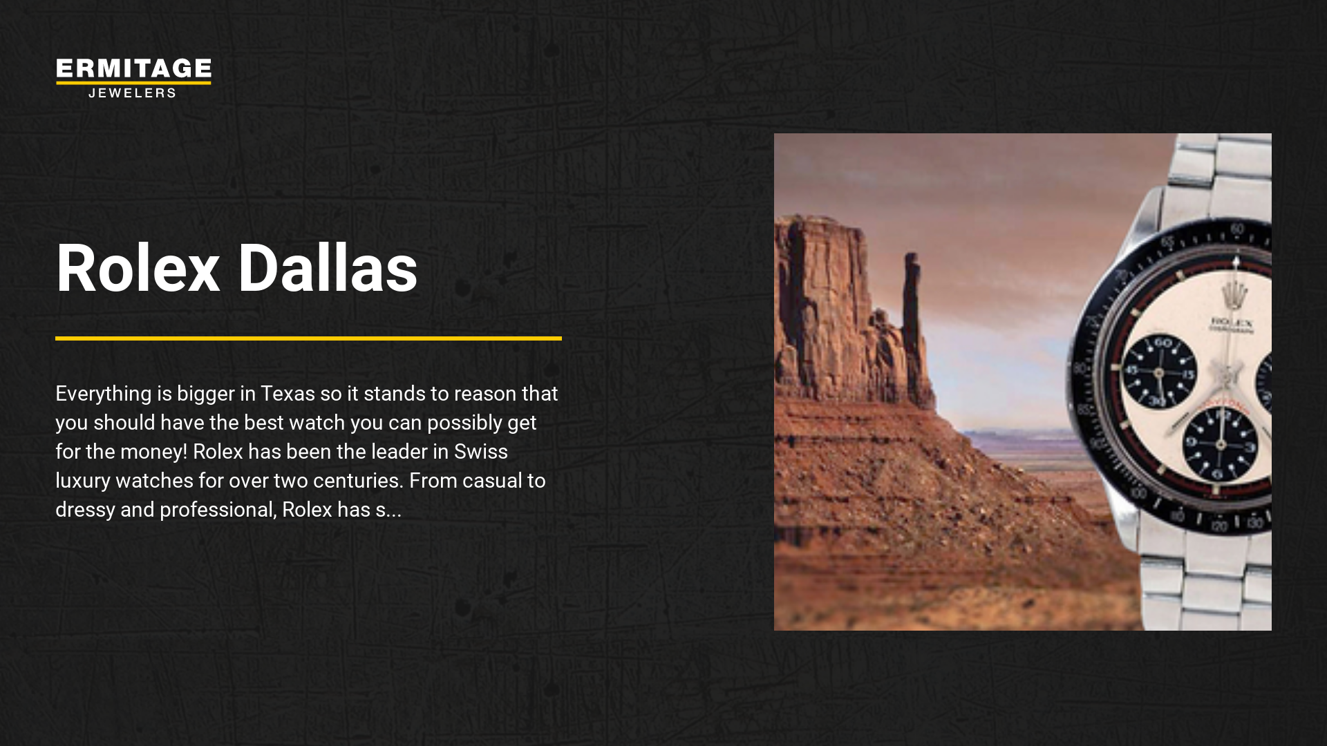 Rolex Dallas - Chronicles | Ermitage Jewelers